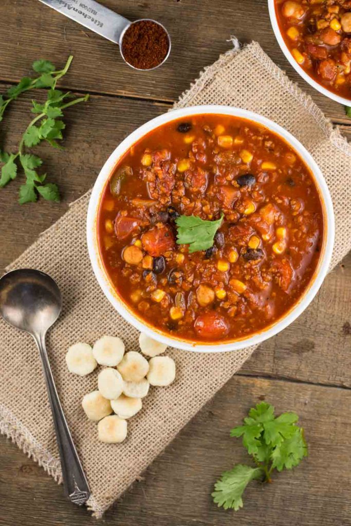 Slow Cooker Soy Chorizo Chili - (Gluten-Free/Vegan) - Veggie Chick
