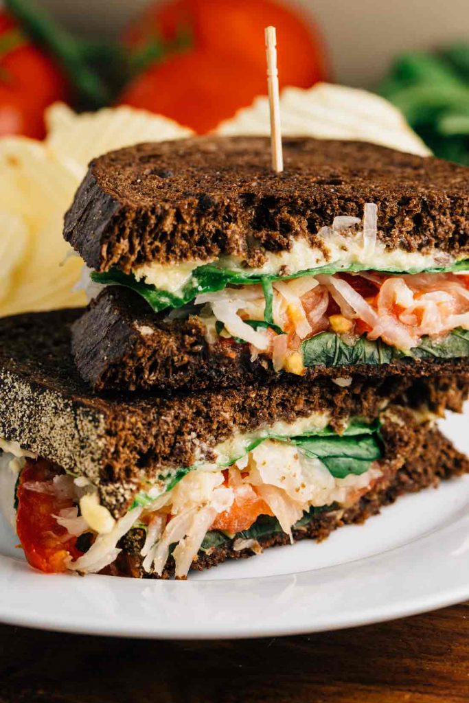 Veggie Reuben Sandwich with Cashew Cheese - Veggie Chick