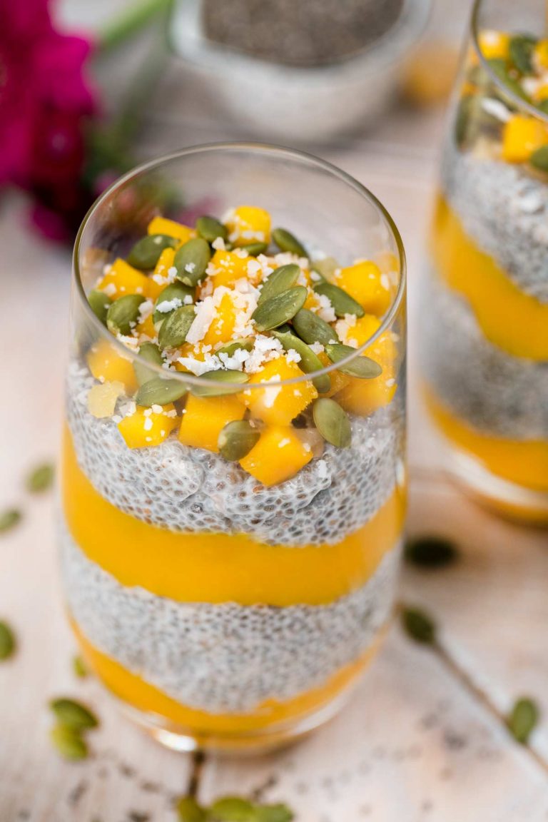 Mango Chia Pudding (Easy, Vegan, Perfect Texture!) - Veggie Chick